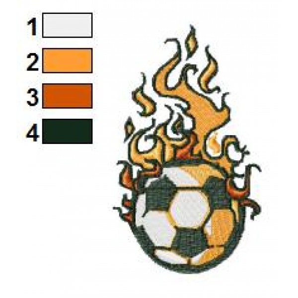 Burned Ball Embroidery Design