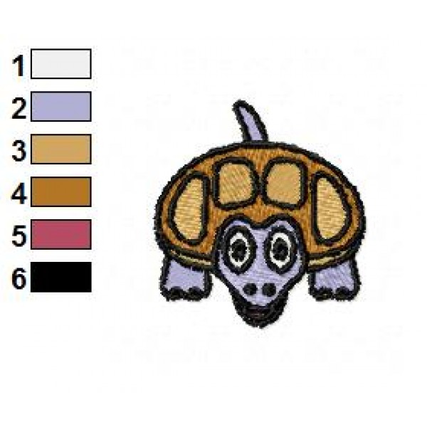 Cartoon Turtle Embroidery Design