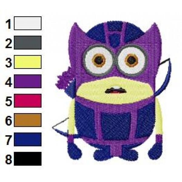 Despicable Me Hawkeye Embroidery Design