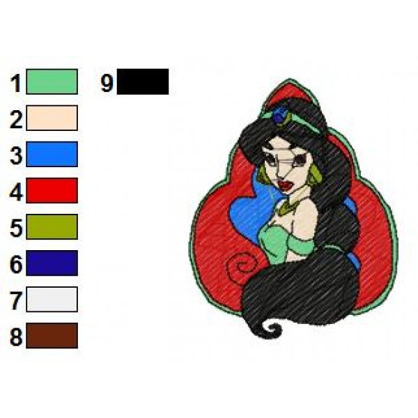 Disney Princesses Embroidery Design 11