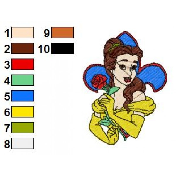 Disney Princesses Embroidery Design 9