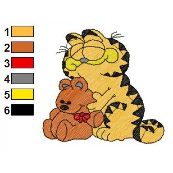 Garfield Embroidery Design 13