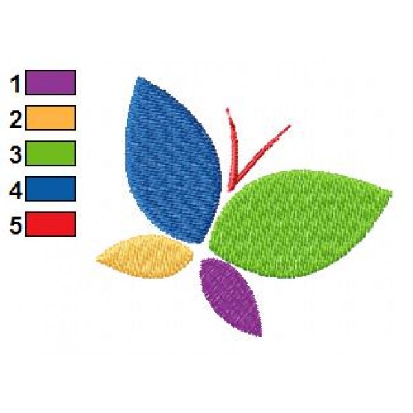 Logo Butterfly Embroidery Design