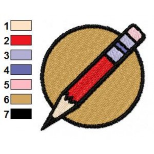 Pencil Embroidery Design 07