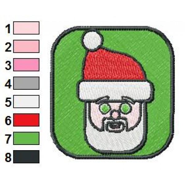 Santa Claus Face Embroidery Design
