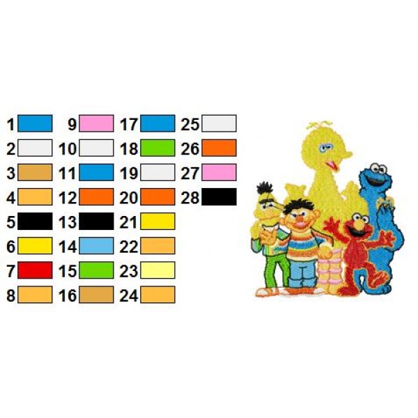 Sesame Street 01 Embroidery Design