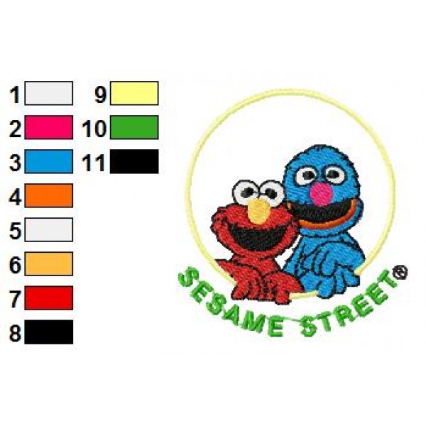 Sesame Street 11 Embroidery Design