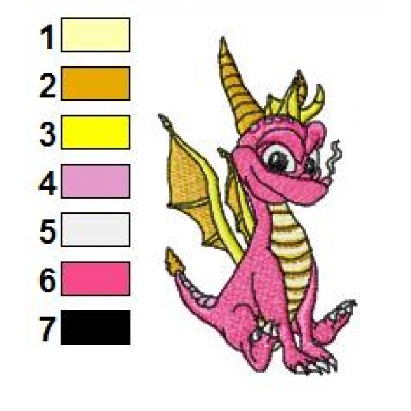 Skylander Spyro 03 Embroidery Design