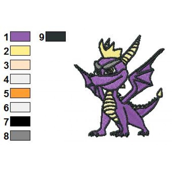 Skylanders Spyro 01 Embroidery Design