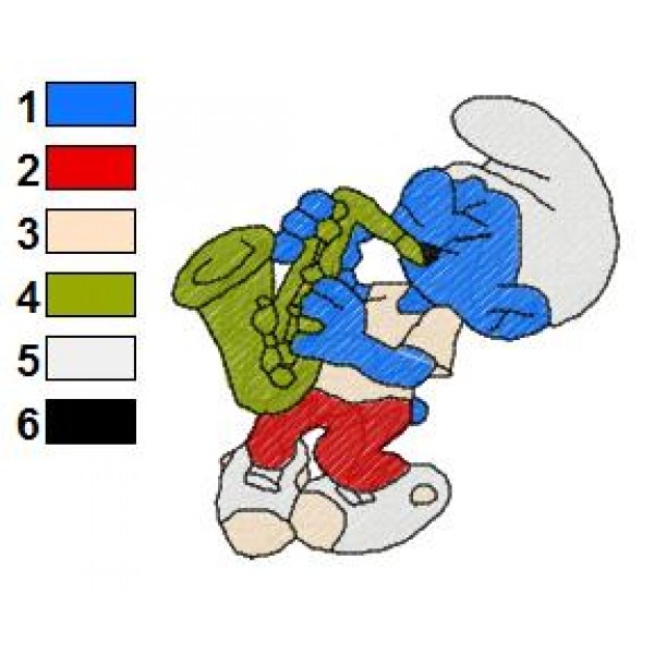 Smurfs Embroidery Design 18