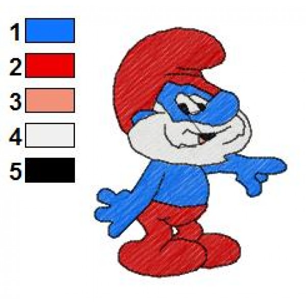 Smurfs Embroidery Design 21