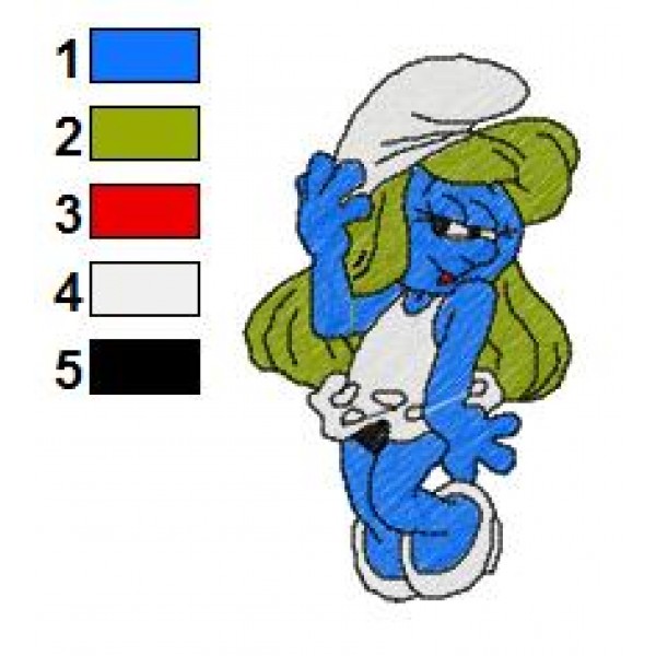Smurfs Embroidery Design 22