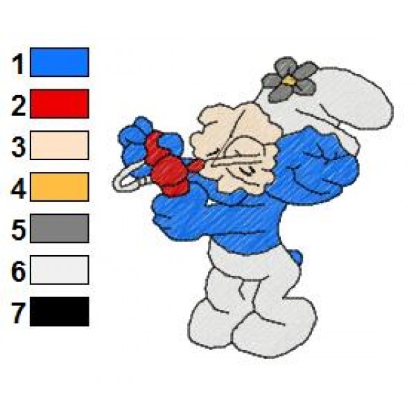 Smurfs Embroidery Design 26