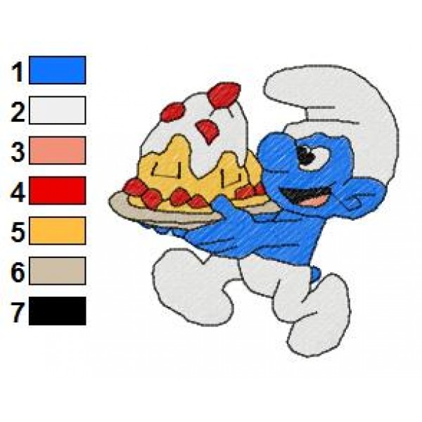 Smurfs Embroidery Design 27