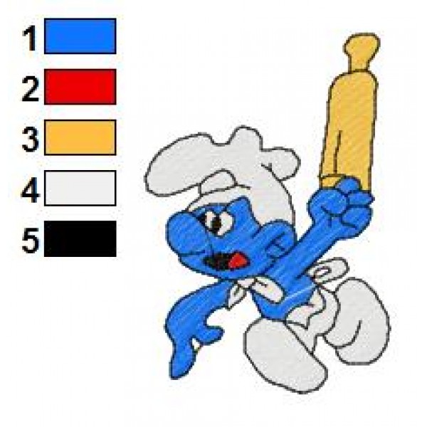 Smurfs Embroidery Design 28