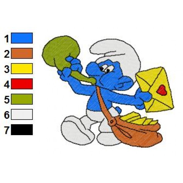 Smurfs Embroidery Design 35