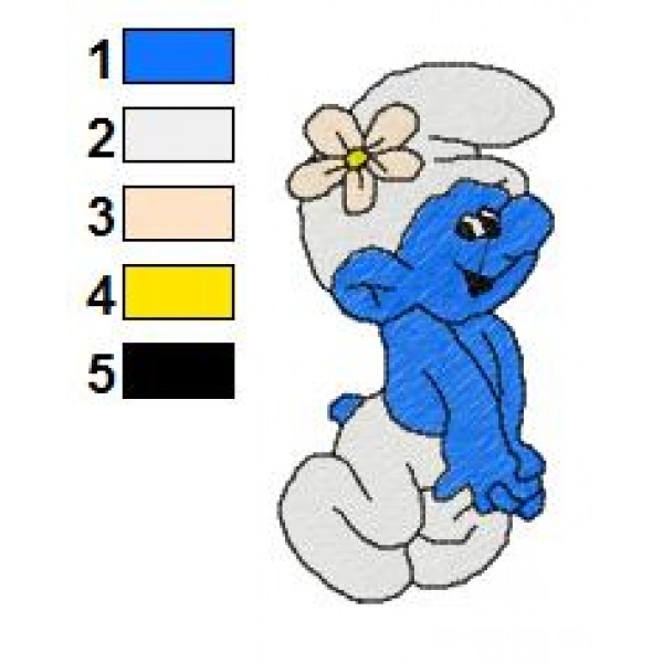 Smurfs Embroidery Design 5