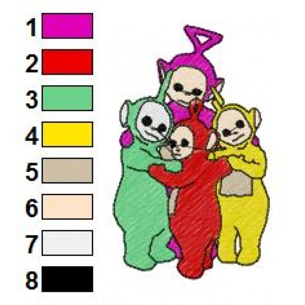 Teletubies Embroidery Design 8